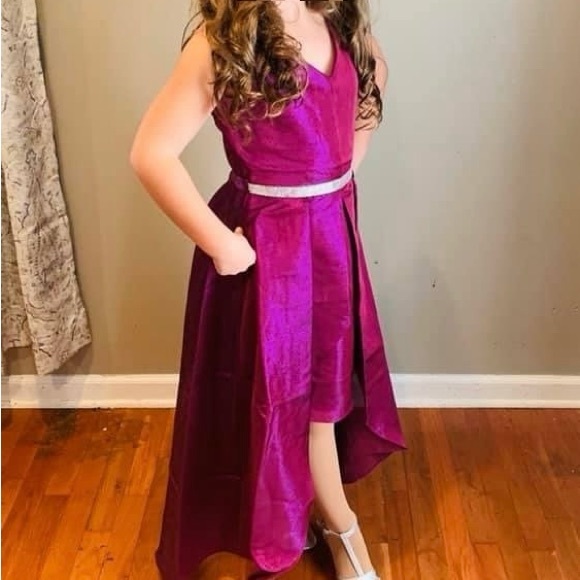 Rare Editions | Dresses | Rare Editions Purple High Low Formal Kids ...